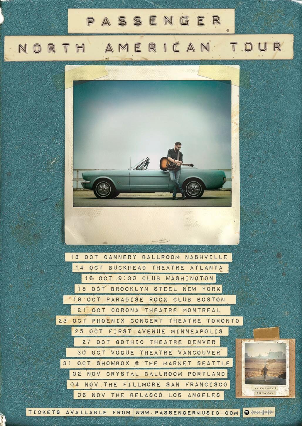 Passenger Announces North American Tour » // MELODIC Magazine