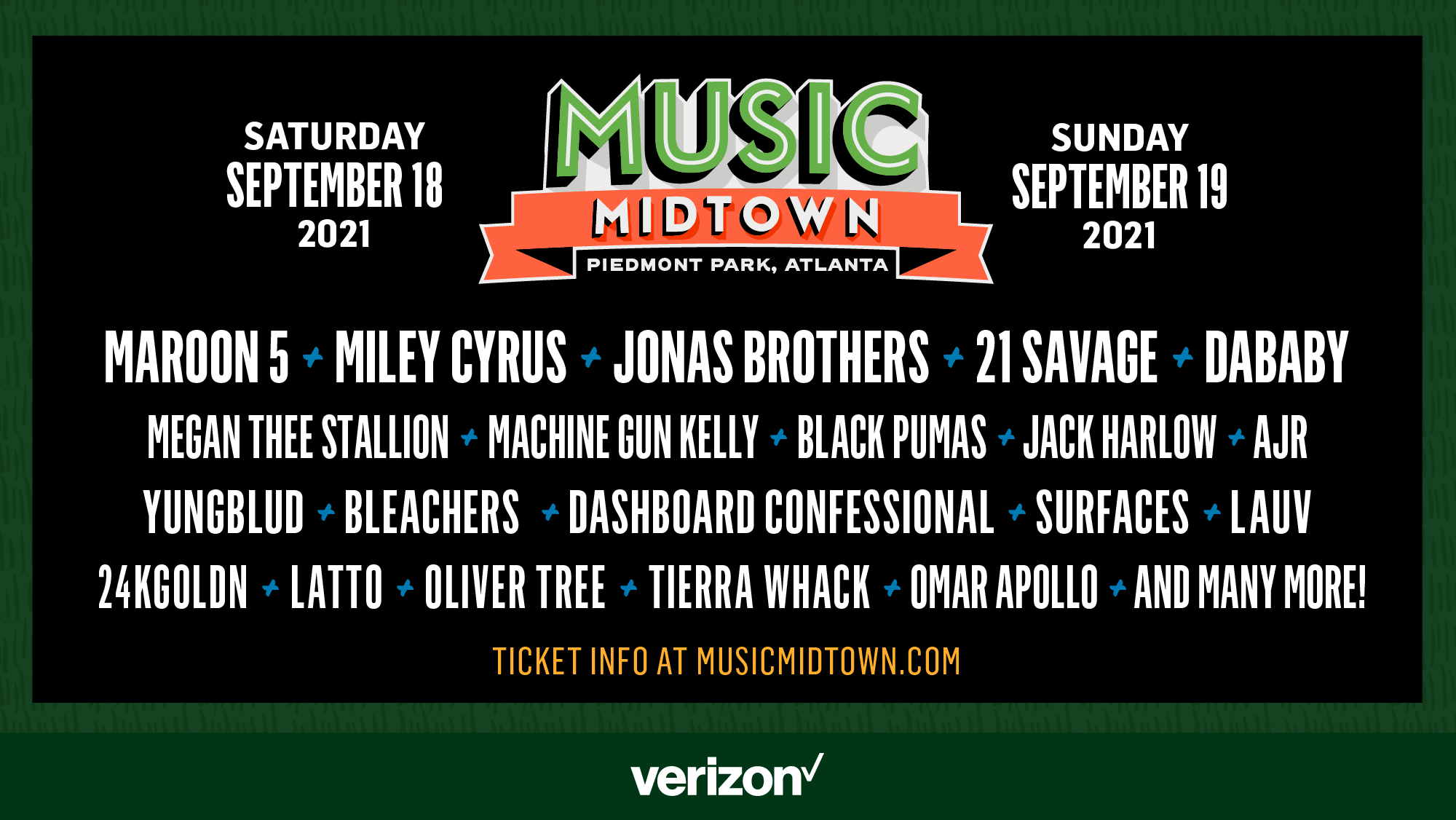 Music Midtown announces 2021 lineup with Maroon 5, Miley Cyrus, 21 ...