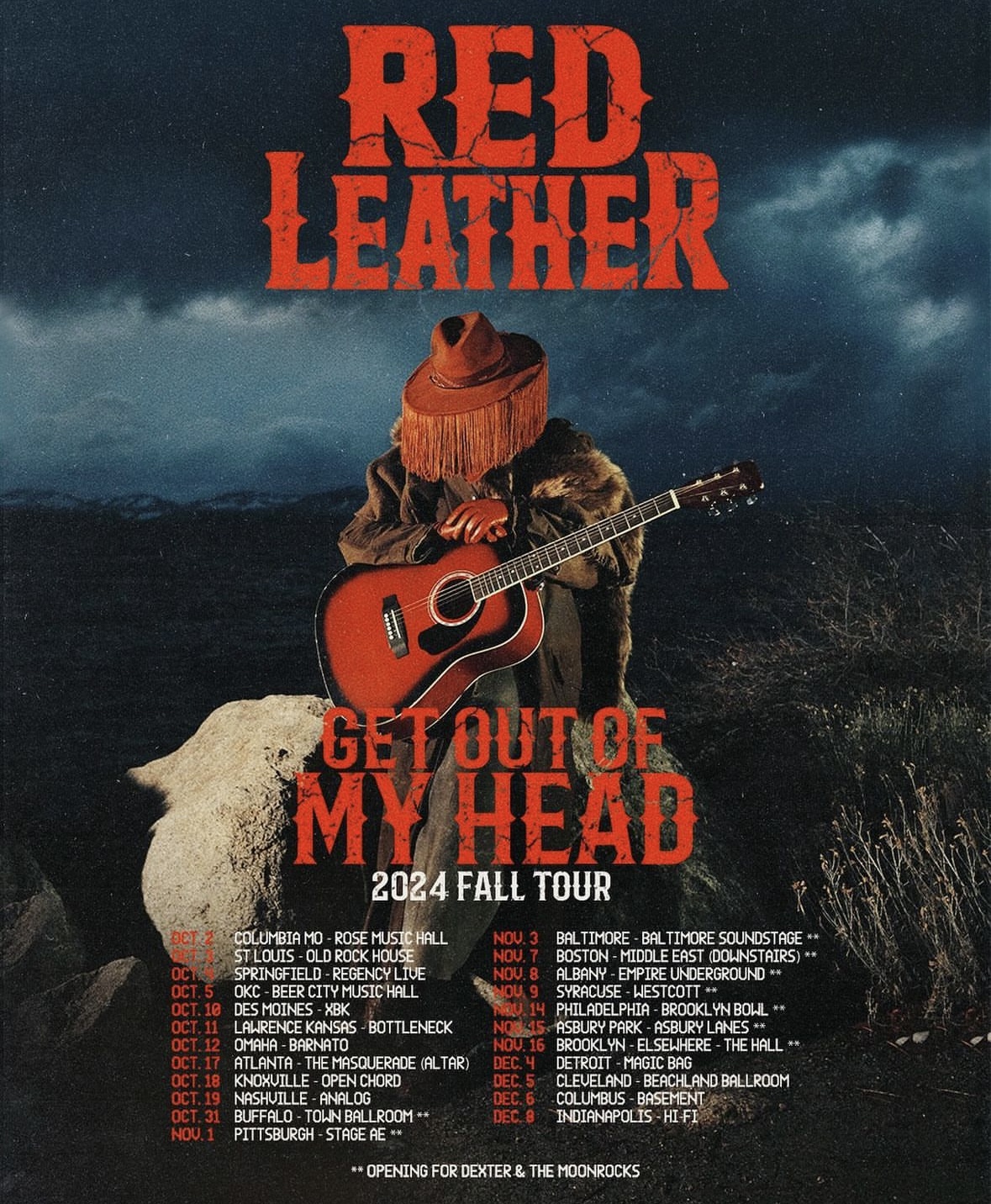 Red Leather announces 23 shows for 'Get Out of My Head Tour'