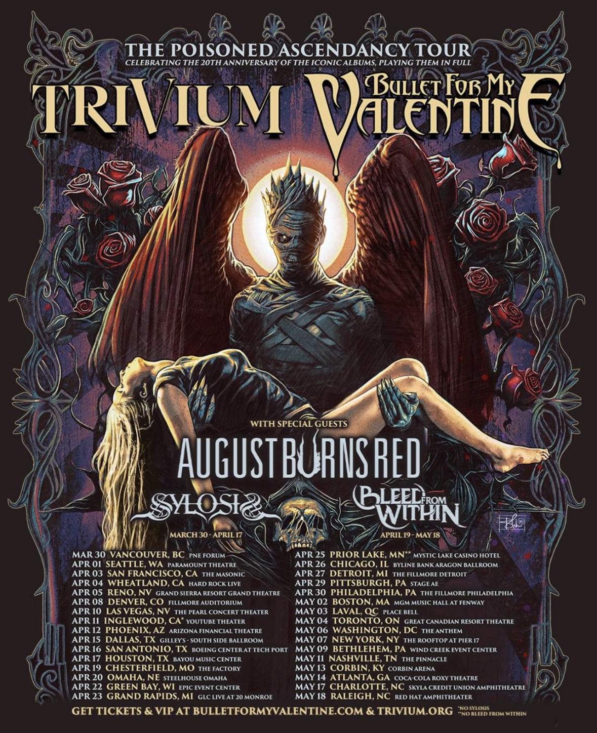 Trivium and Bullet For My Valentine, playing a city near you