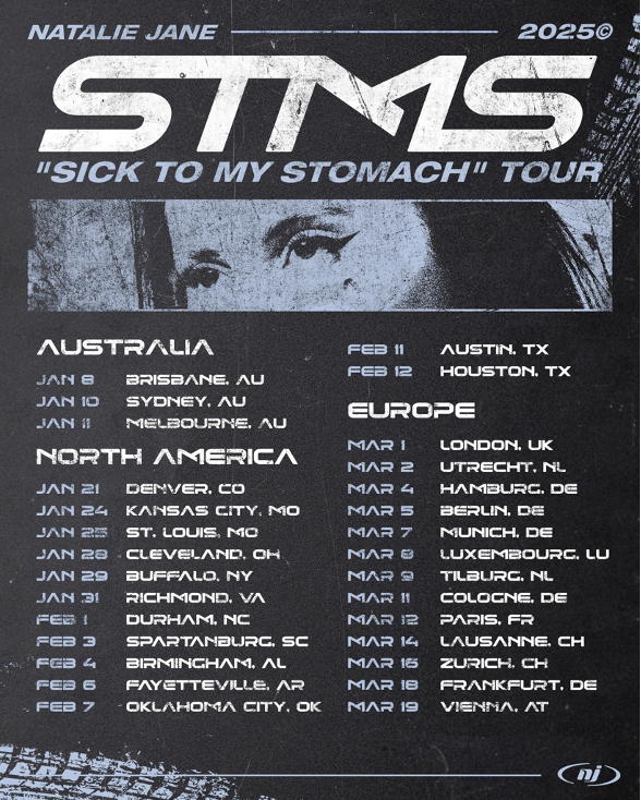 Natalie Jane announces the SICK TO MY STOMACH TOUR