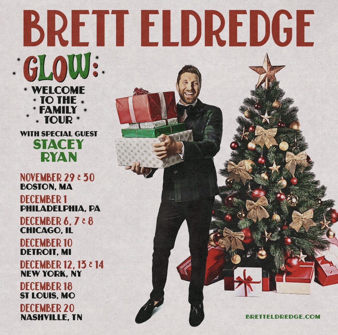 Brett Eldredge announces 'Glow: Welcome to The Family Tour'