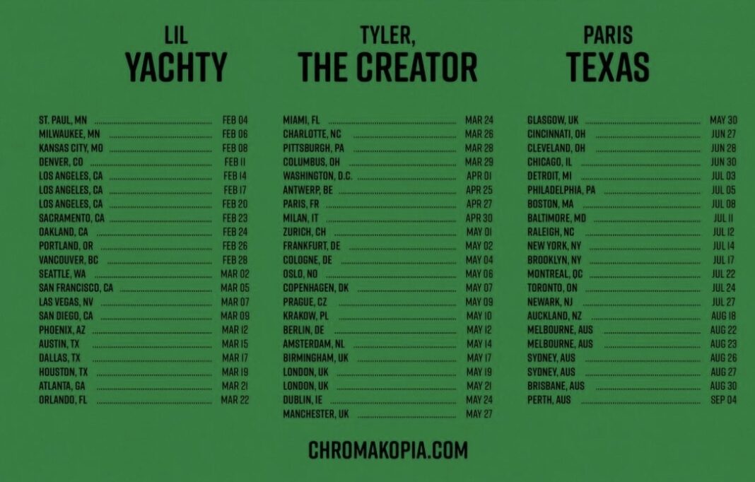 Tyler, The Creator is heading out on the 'CHROMAKOPIA Tour'