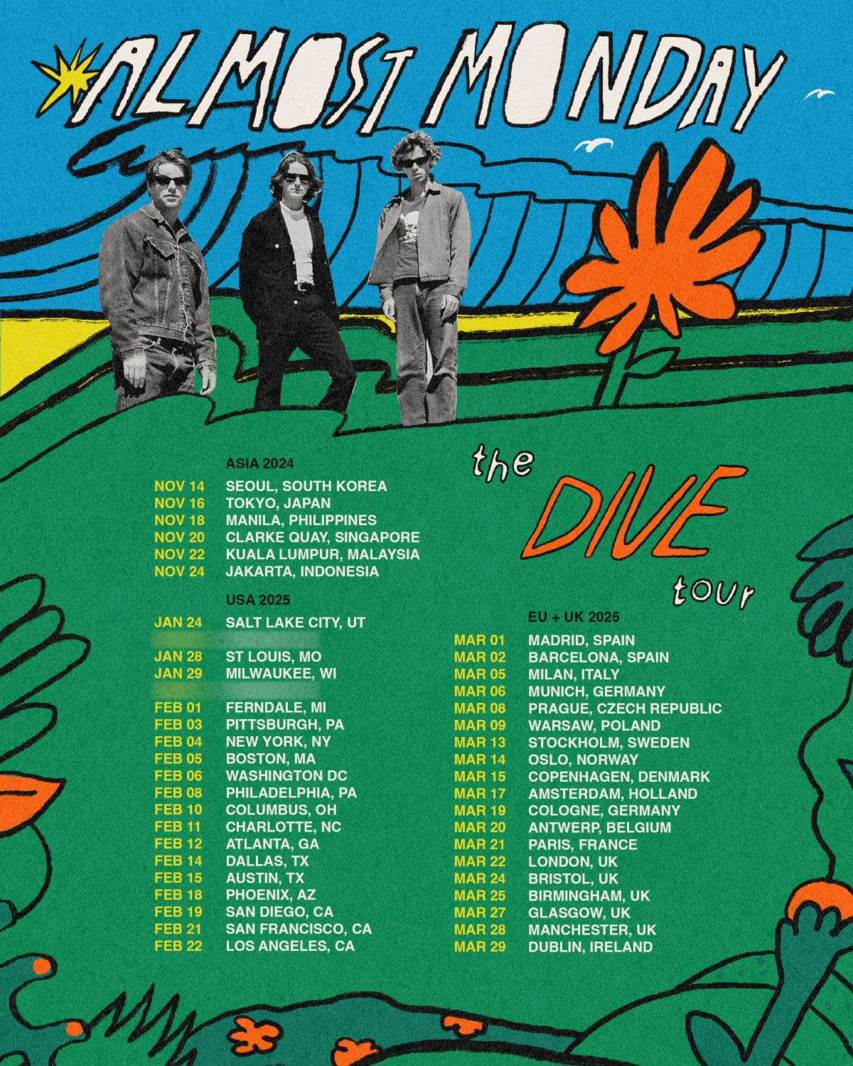 almost monday brings The Dive Tour worldwide this Winter