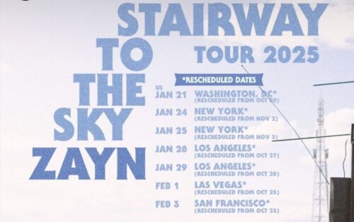 Zayn Malik announces rescheduled US Tour dates for 2025