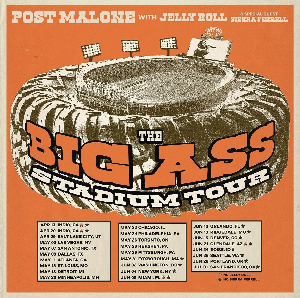 Post Malone has just announced 'The BIG ASS Stadium Tour'