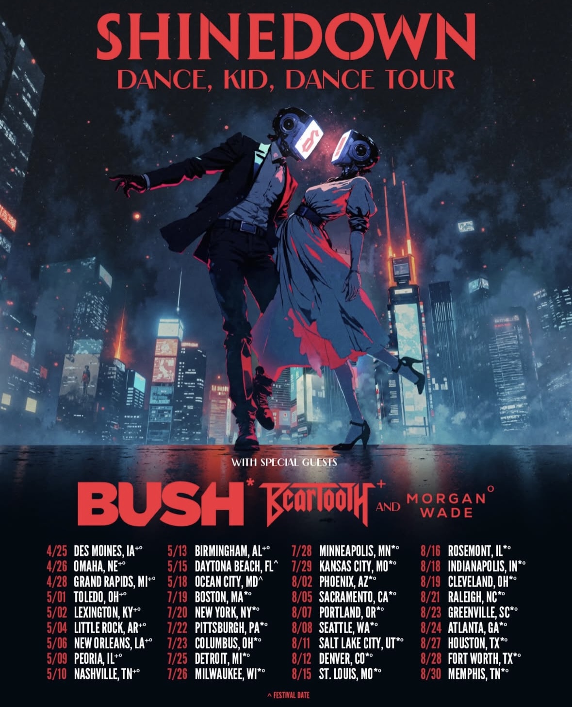 Shinedown is hitting the road on the Dance, Kid, Dance Tour