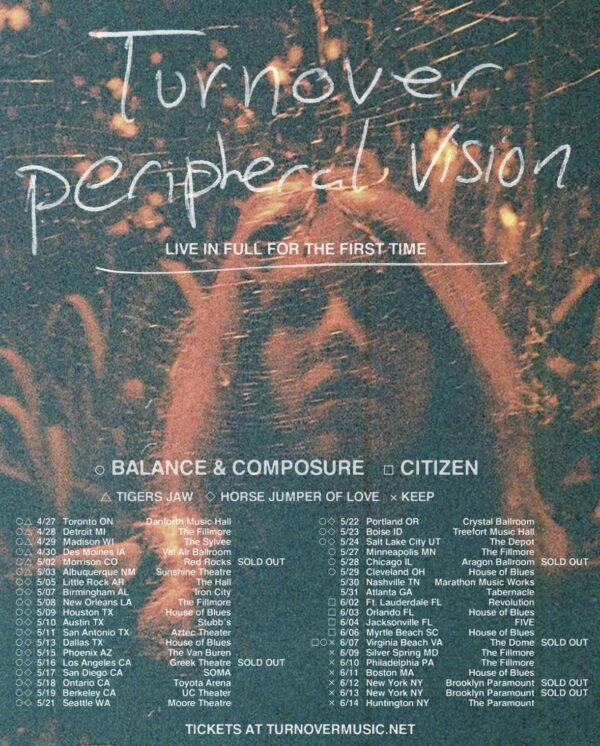 Turnover has ‘Peripheral Vision’ on their upcoming tour » // MELODIC ...
