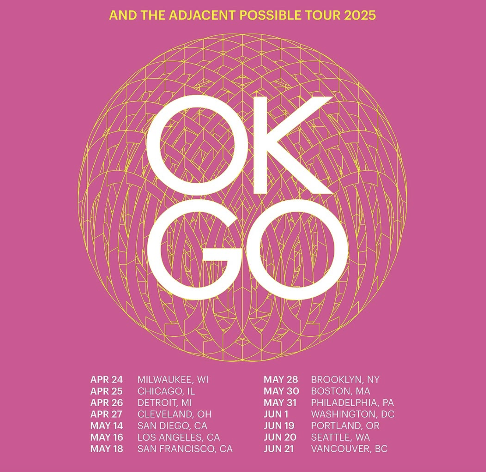 OK Go announces And The Adjacent Possible tour dates for Spring 2025 ...