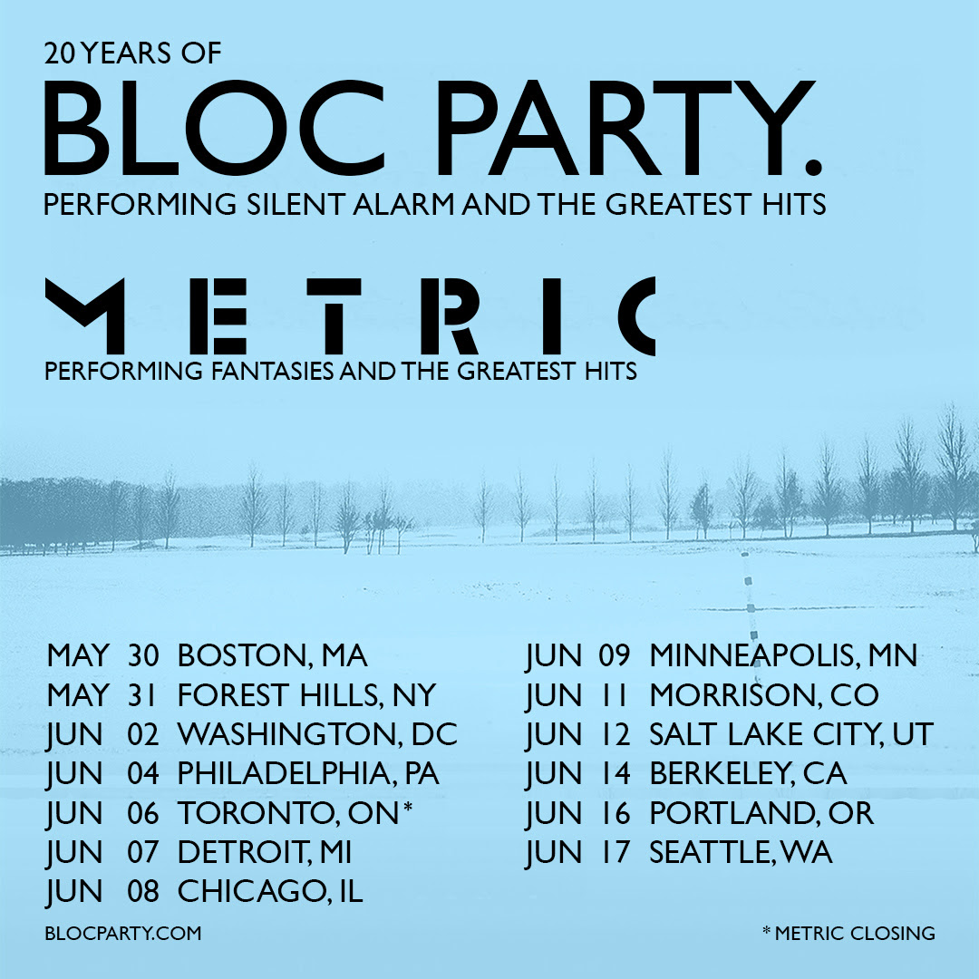 Bloc Party celebrates 20th anniversary with US/Canada Tour