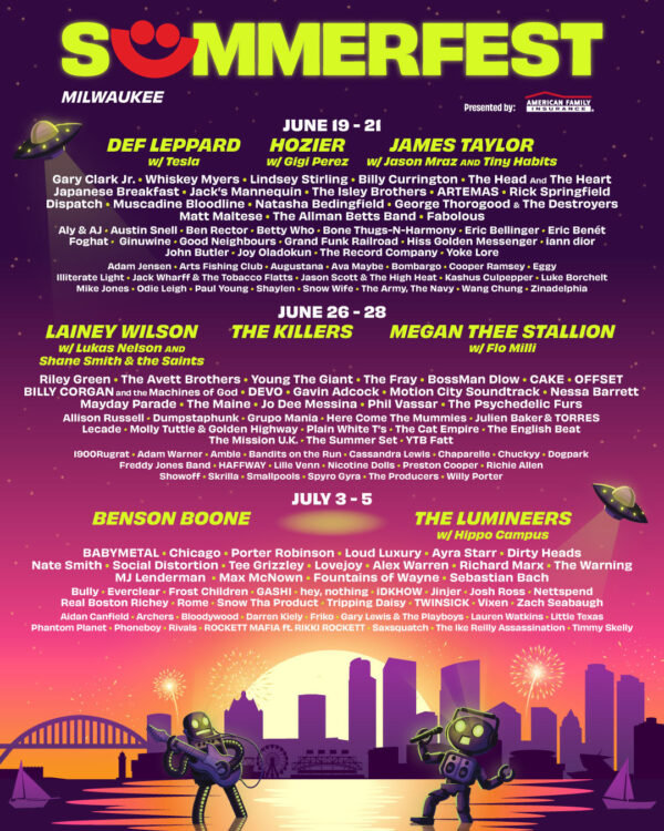 Summerfest announces 2025 lineup including Hozier & more