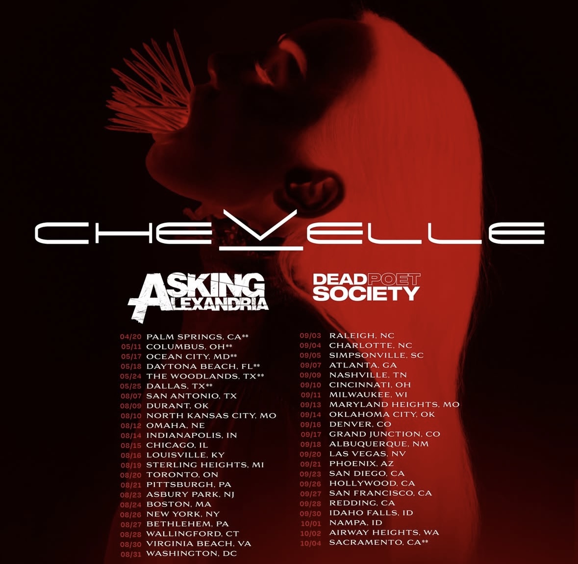 Chevelle is going out on the road in support of newest album