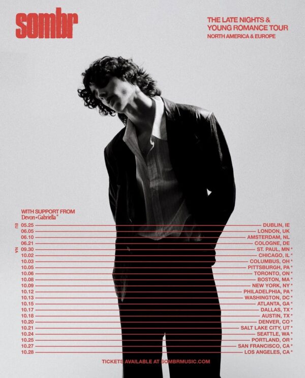 sombr takes The Late Nights & Young Romance Tour on the road