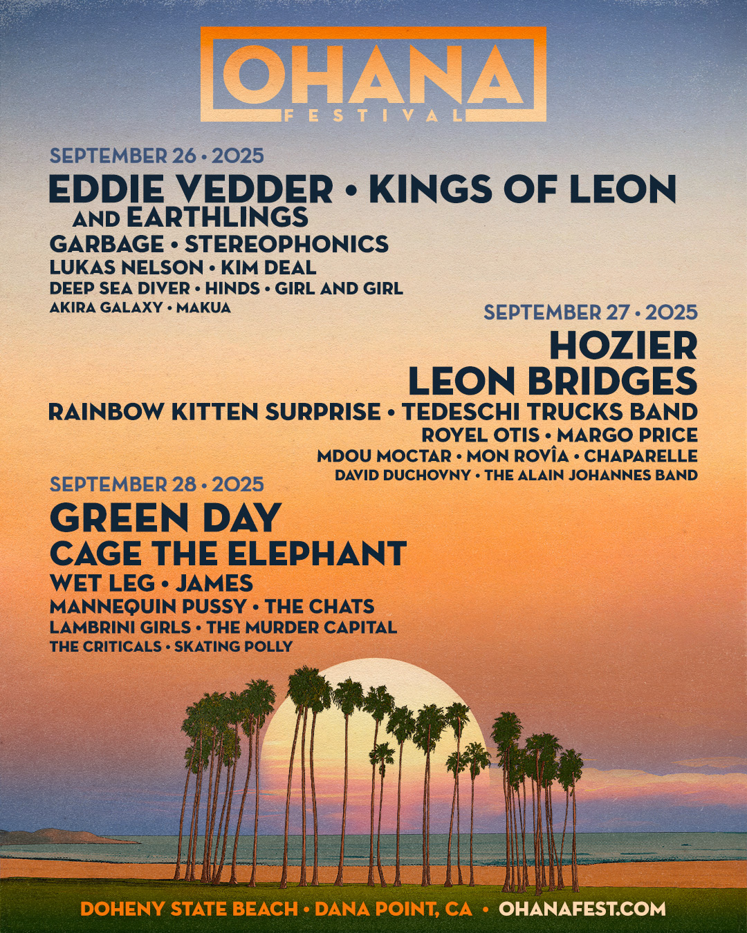 Ohana Fest brings Green Day + more to Dana Point this Fall