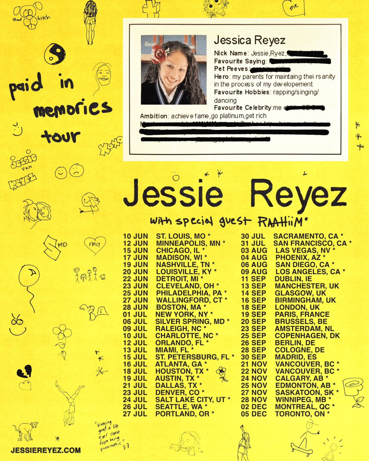 Jessie Reyez brings 'Paid In Memories' across the globe