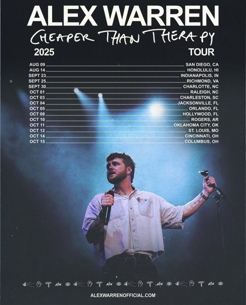 Alex Warren adds more dates to 'Cheaper Than Therapy Tour'