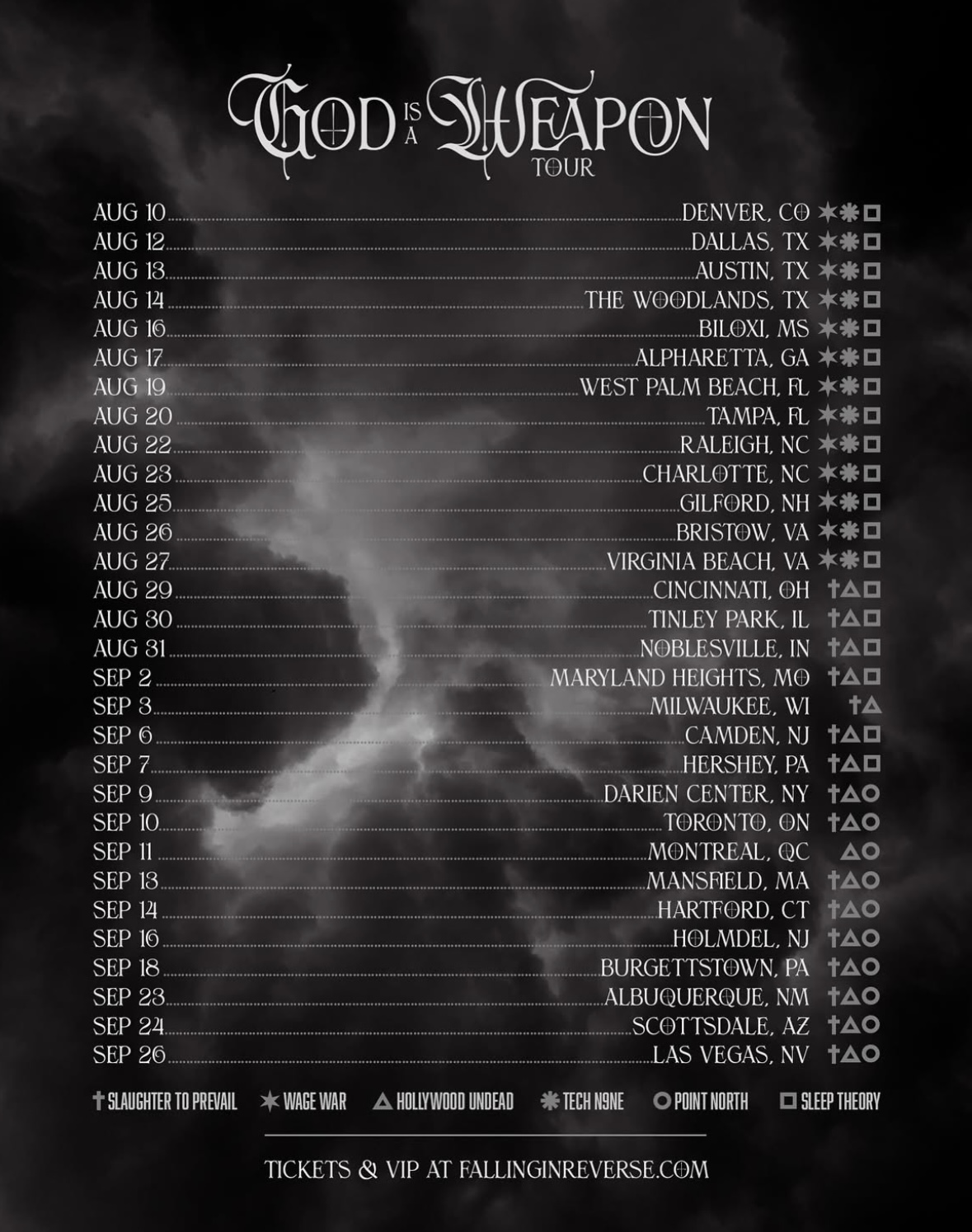 Falling In Reverse announces the ‘God Is A Weapon Tour’