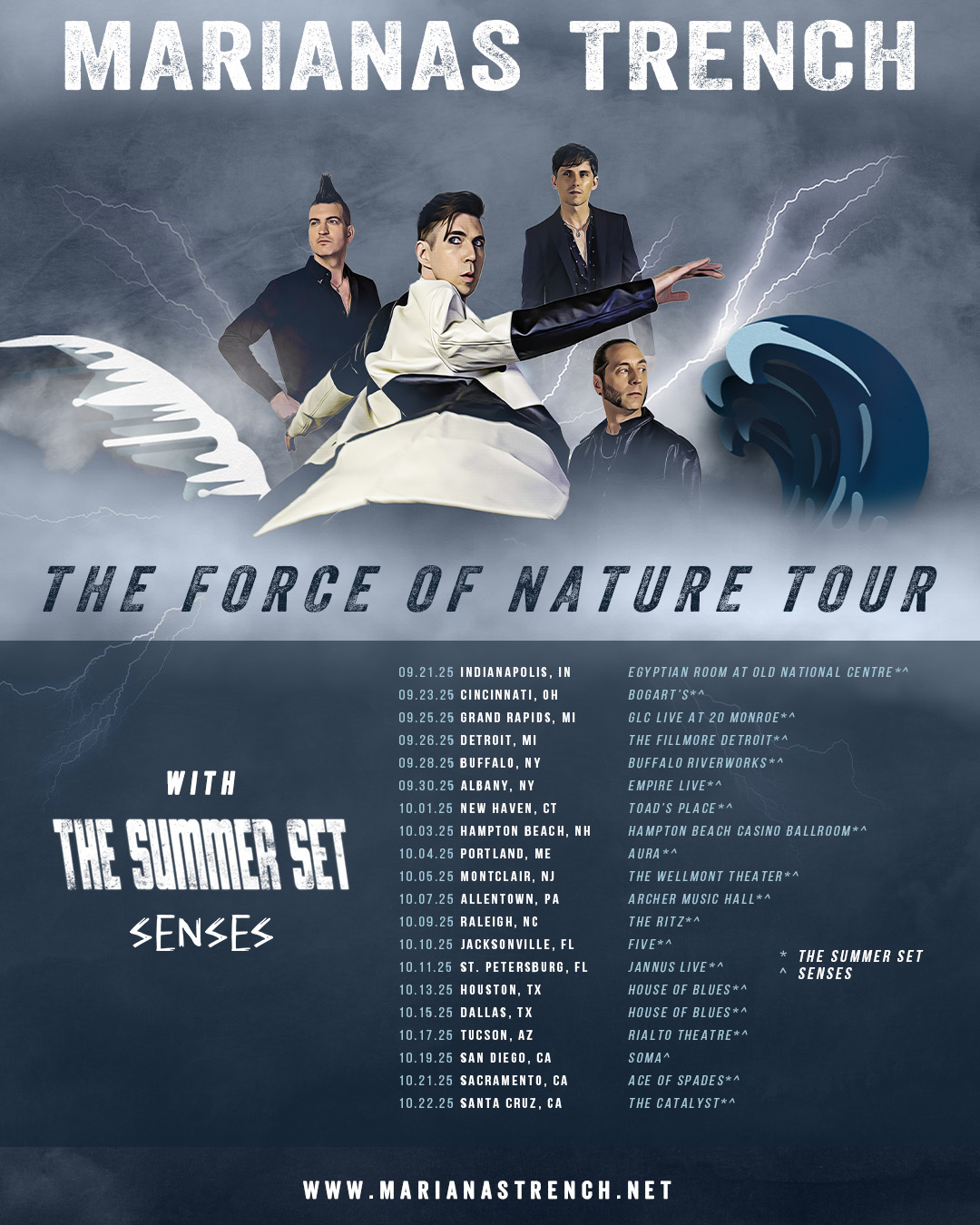 Mariana's Trench's announces 'The Force Of Nature Tour'