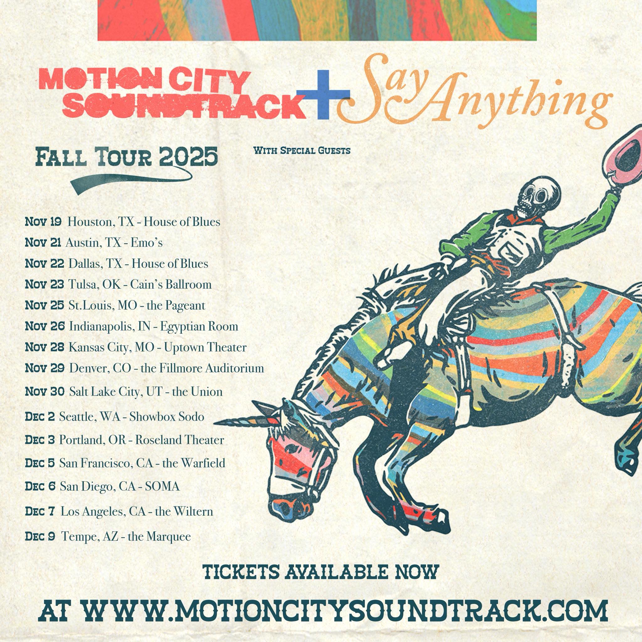 Say Anything and Motion City Soundtrack announce joint 2025 tour ...