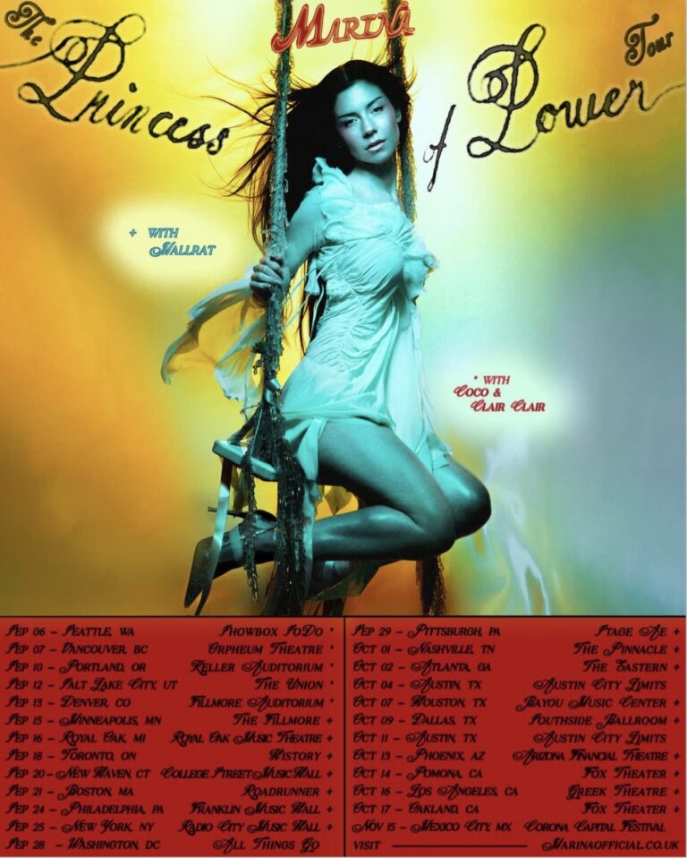 MARINA hits the road this fall on ‘The Princess of Power Tour ...