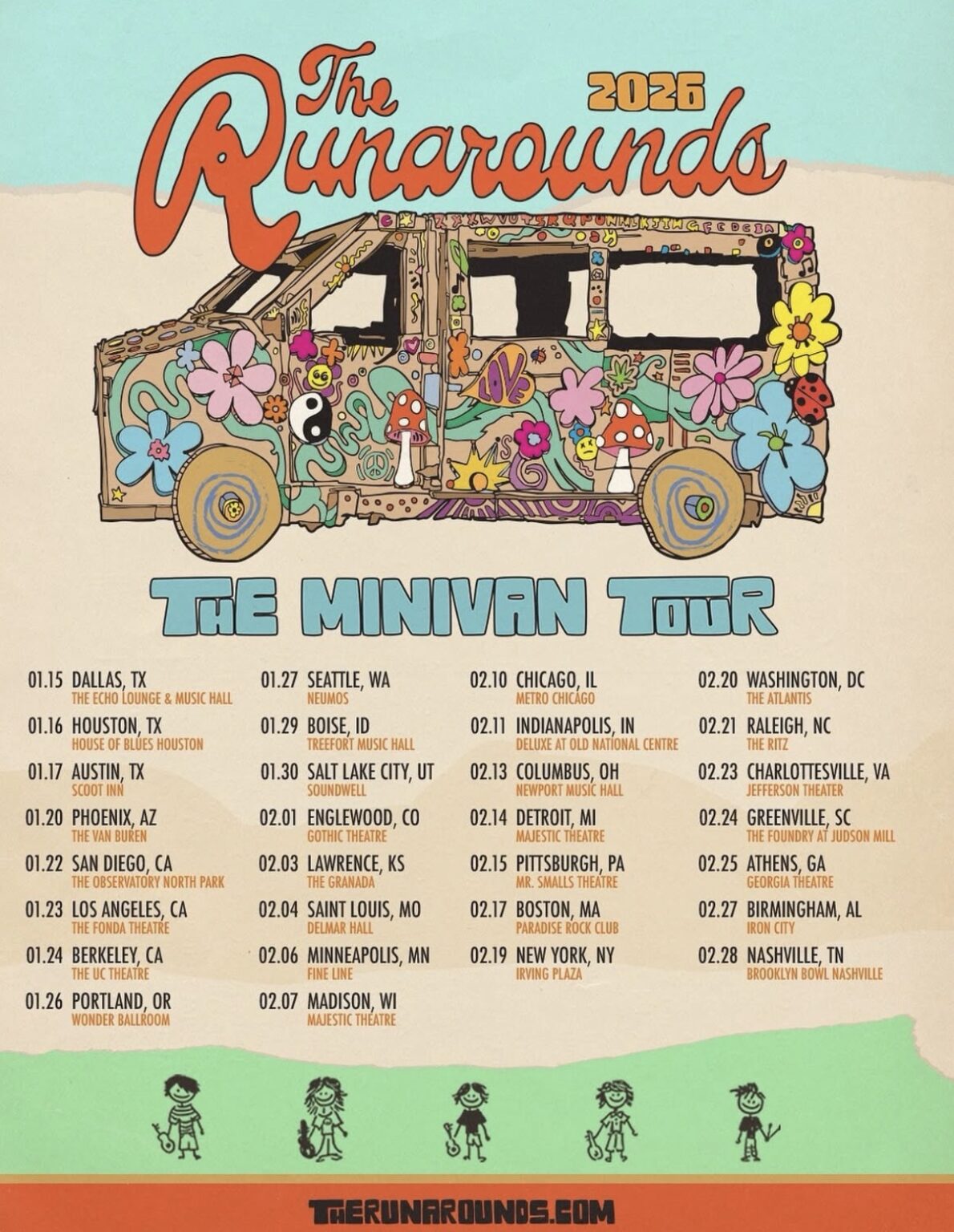 The Runarounds add 2026 dates to The Minivan Tour » // MELODIC Magazine