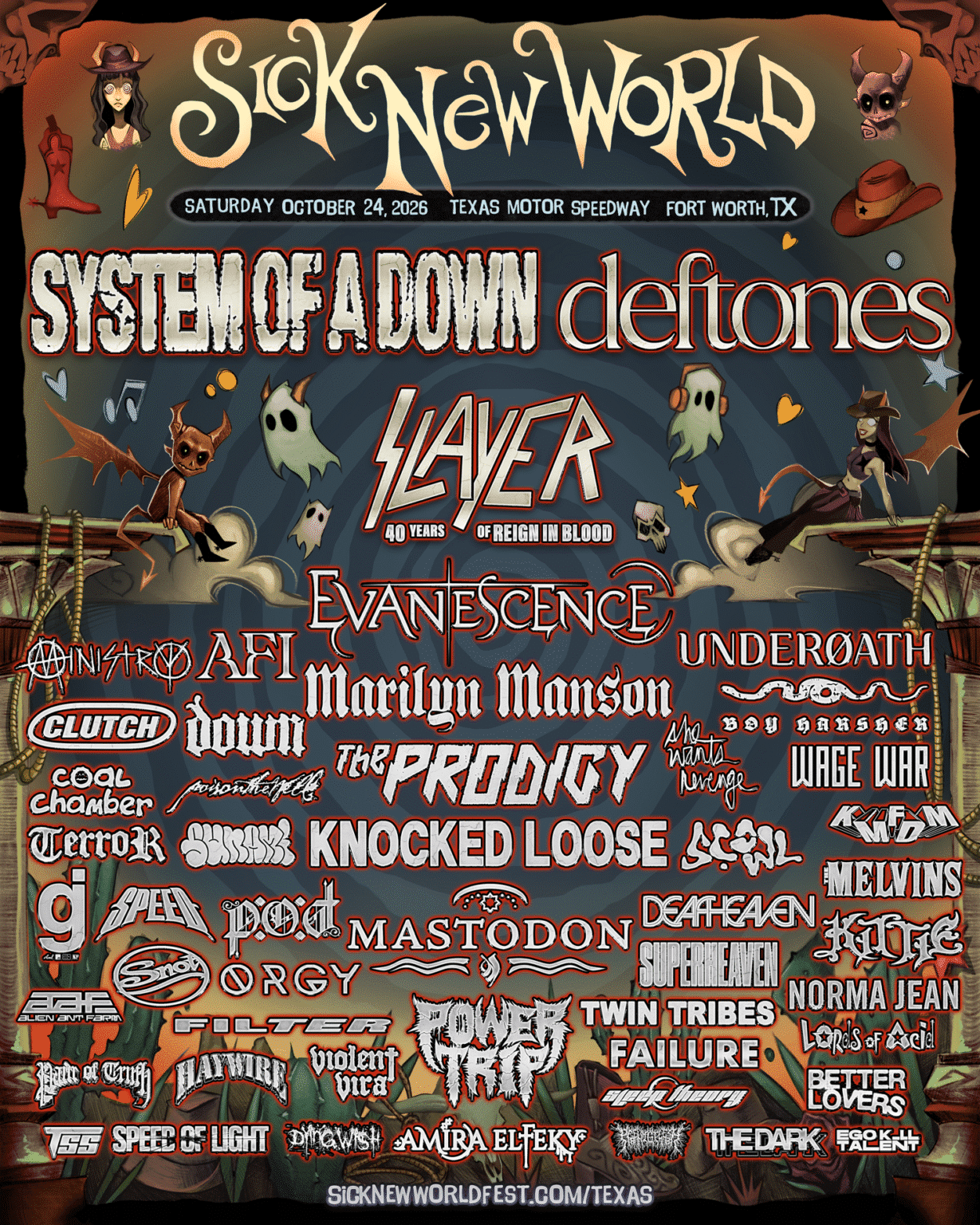 Sick New World announces 2026 Las Vegas & Fort Worth lineups: SOAD ...