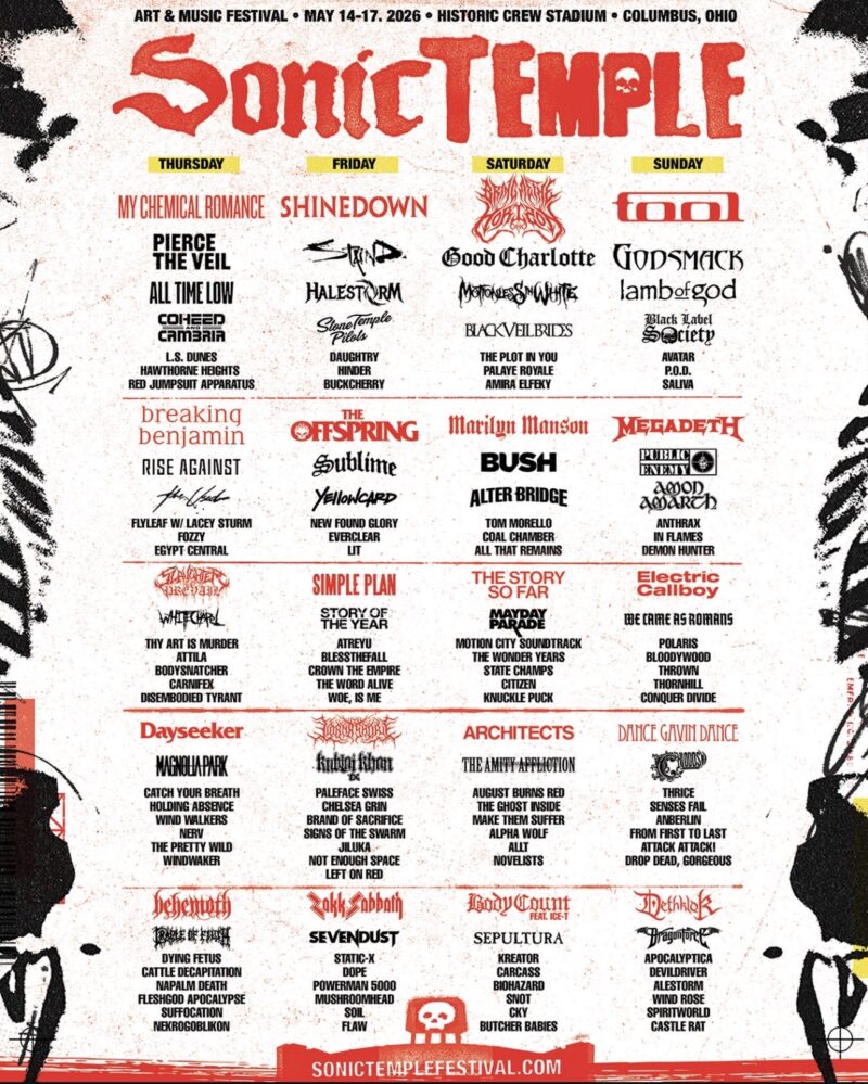 Sonic Temple announces 2026 lineup » // MELODIC Magazine
