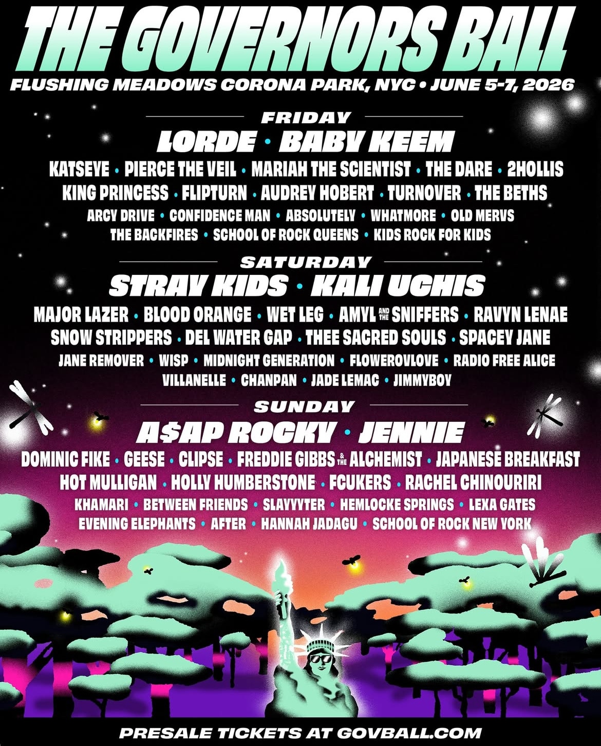 It’s here! The Gov Ball 2026 lineup has been revealed - // MELODIC Magazine
