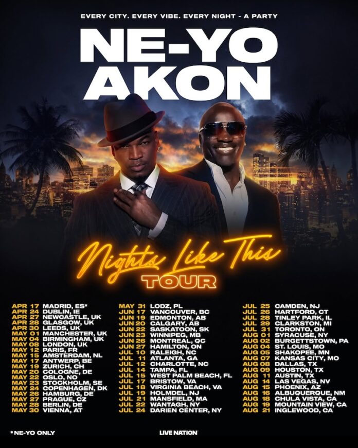 Ne-Yo and Akon to celebrate their hits on tour - // MELODIC Magazine