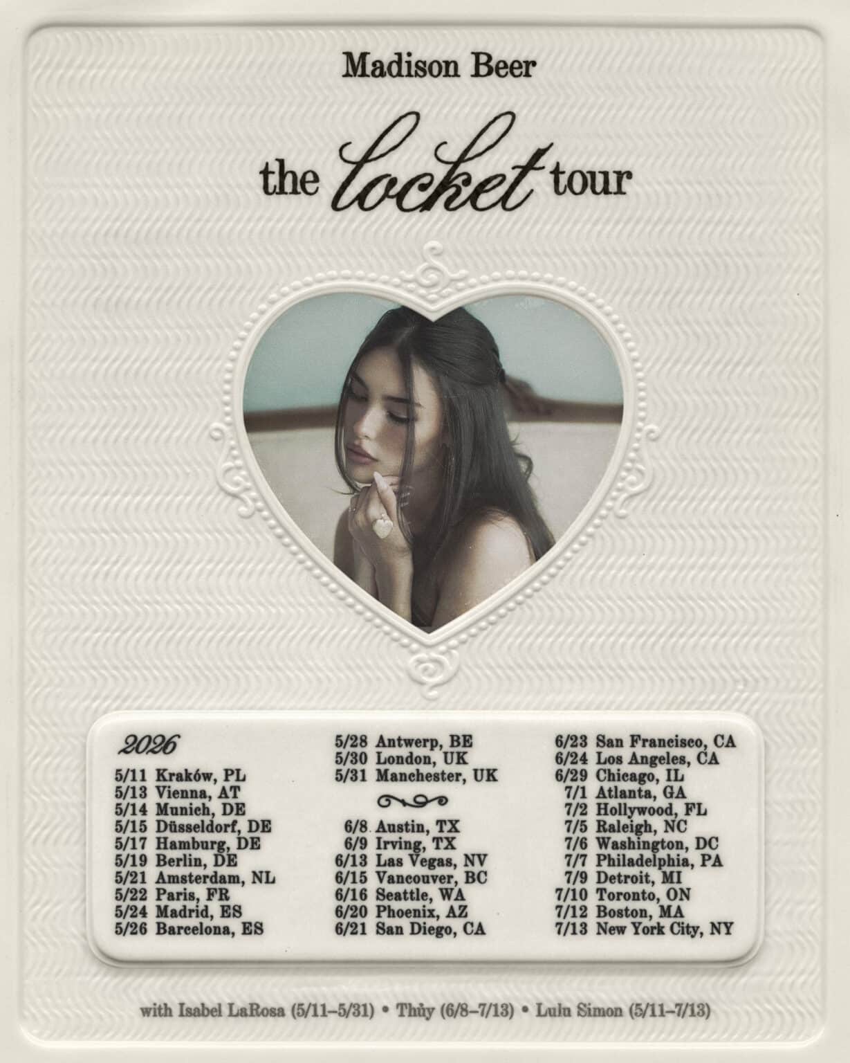 Madison Beer officially reveals dates for ‘The Locket Tour ...