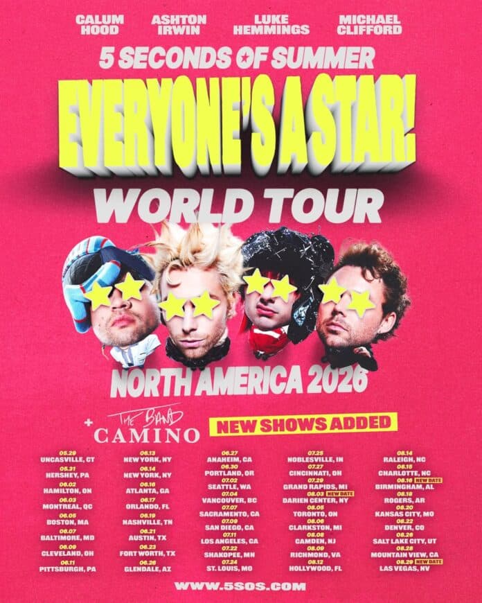 5 Seconds of Summer announces EVERYONE'S A STAR! World Tour support ...